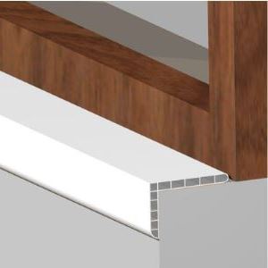 Glaf interior, 90 mm, 1 m, PVC, alb - Profilux