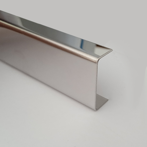 Profil decorativ tip U din inox, 20x8 mm, finisaj inox cupru oglinda ...