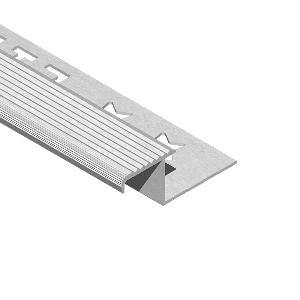 Profil treapta antiderapant, 12x22 mm, 2,5 m, argintiu satinat - Profilux