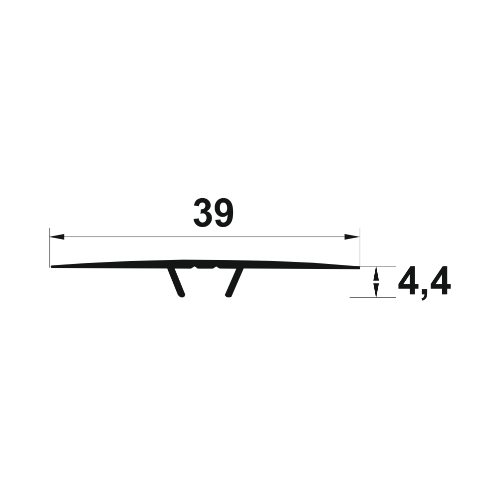 Prag trecere, 39 mmx2,7 m, cires salbatic - Profilux