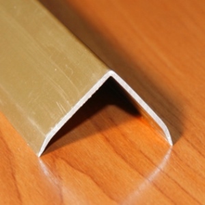 Cornier metalic laturi tesite, 25x25 mm, 2,7 m, auriu satinat - Profilux