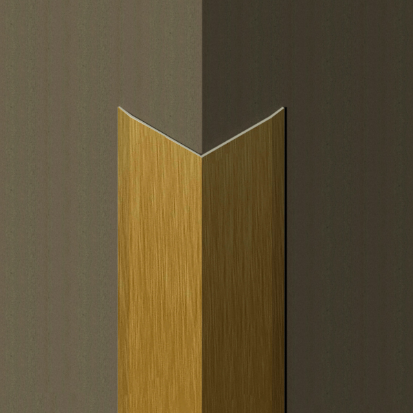 Cornier inox cu laturi tesite, 30x30 mm, finisaj inox auriu periat ...