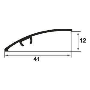 Prag trecere, diferenta nivel 12 mm, 41 mmx1,8 m, bronz ucios - Profilux