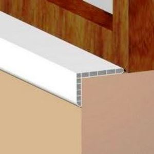 Glaf interior, 90 mm, 3 m, PVC, alb - Profilux