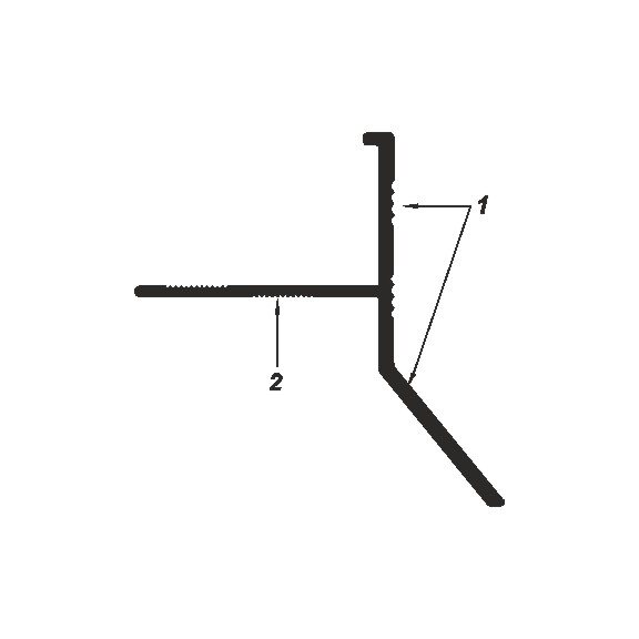 Profil picurator terasa, 12 mm, aluminiu, 2,5 m, argintiu satinat ...