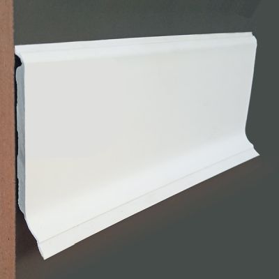 Plinta economica din PVC compozit , 60x16x mm, 2.5 m, alba - Profilux