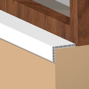 Glaf interior, 90 mm, 2 m, PVC, alb - Profilux