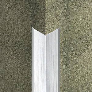 Cornier inox cu laturi tesite, 15x15 mm, 3 m, inox periat - Profilux